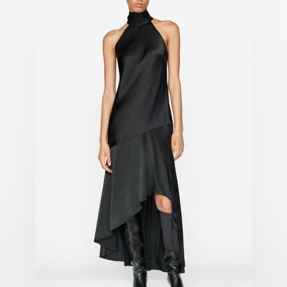 Frame Denim | Dresses | Frame Draped Necktie Halter Dress | Poshmark